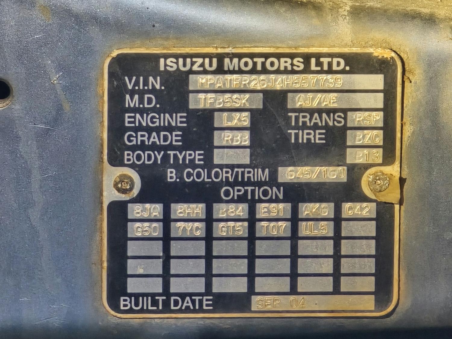 Airbag Module/Sensor Rodeo Holden 2004